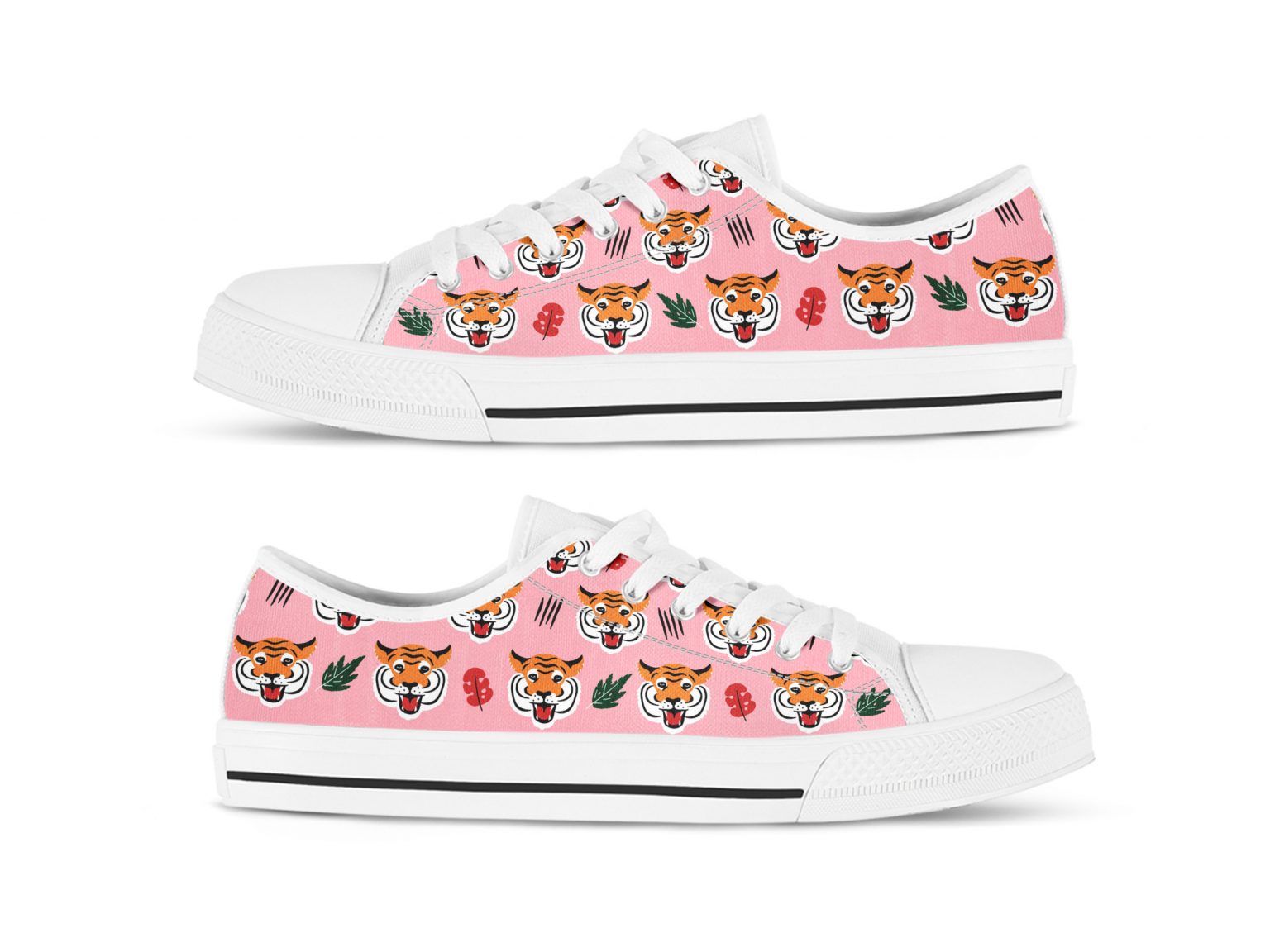 Tiger Printed Shoes | Custom Canvas Sneakers For Kids & Adults