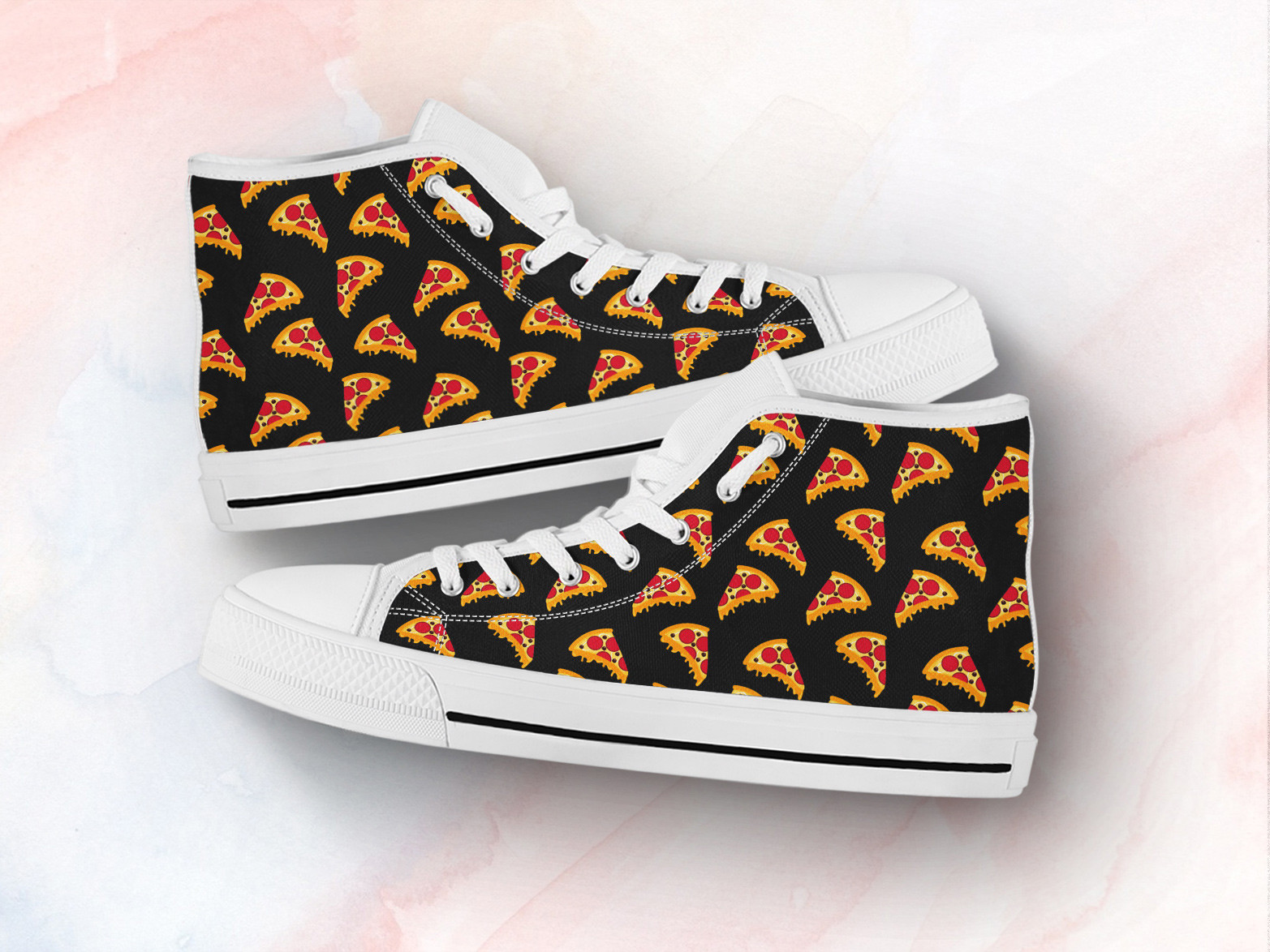 Pizza Lover Shoes | Custom Canvas Sneakers For Kids & Adults