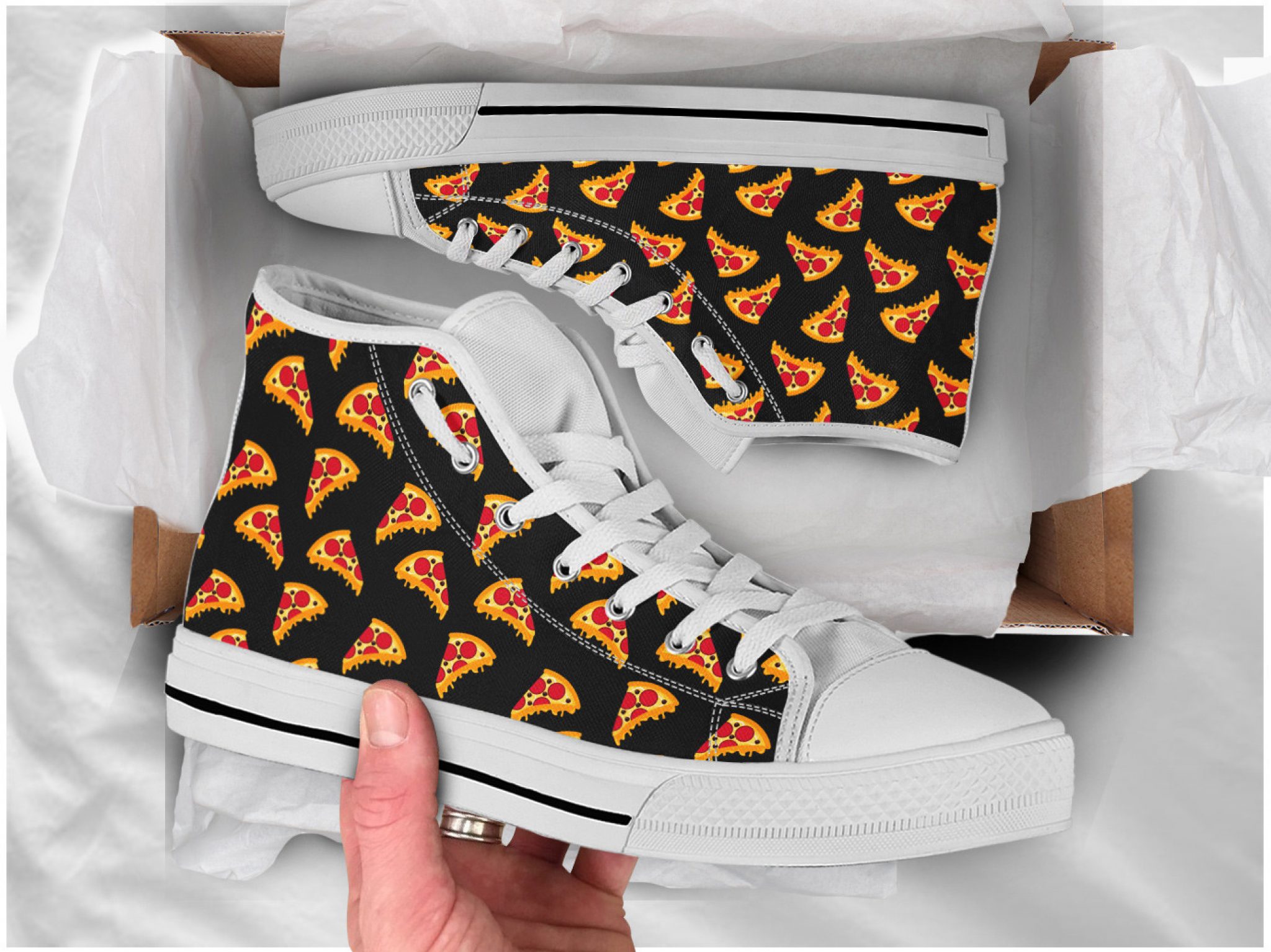 Pizza Lover Shoes | Custom Canvas Sneakers For Kids & Adults