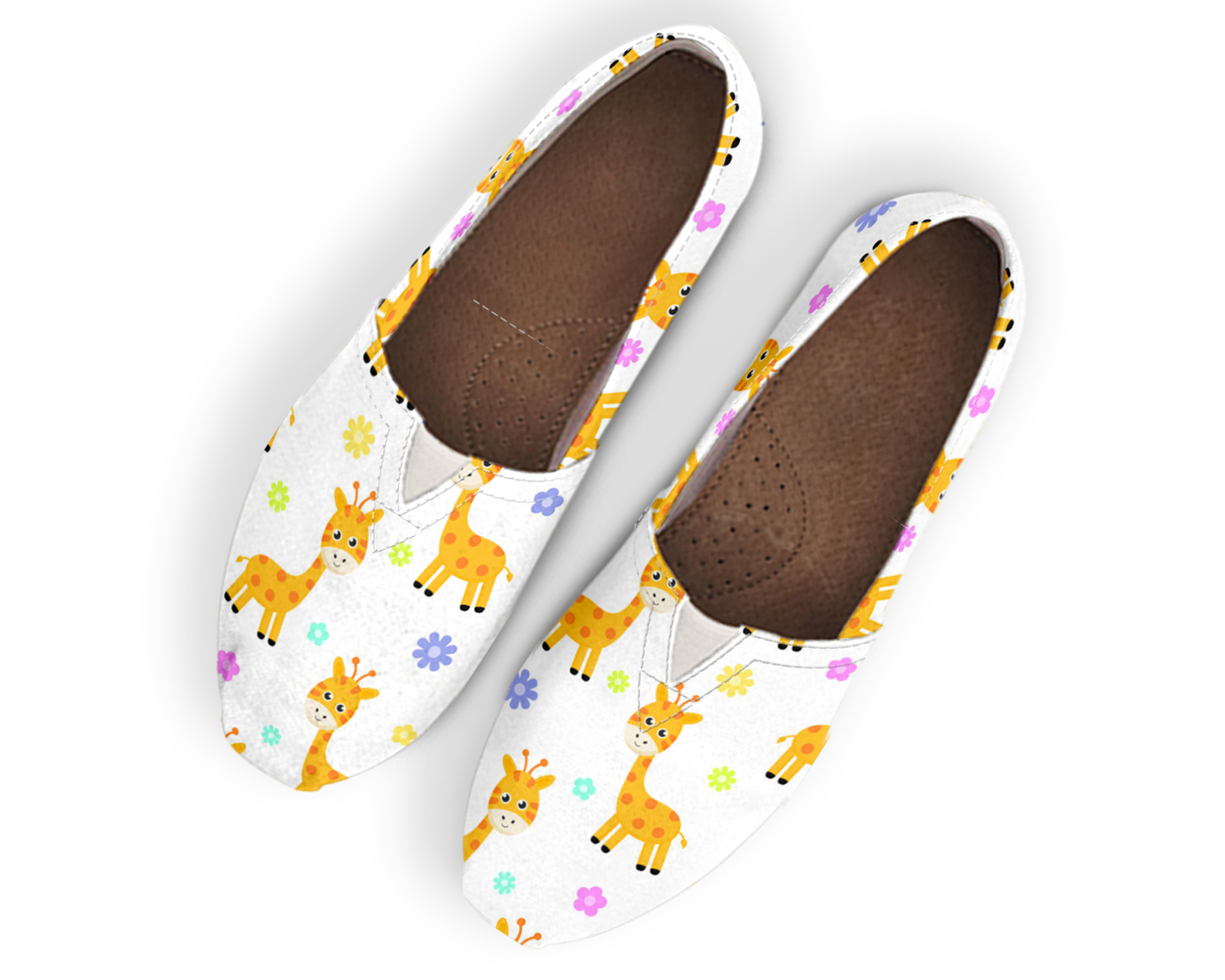 Yellow Giraffe Shoes | Custom Canvas Sneakers For Kids & Adults