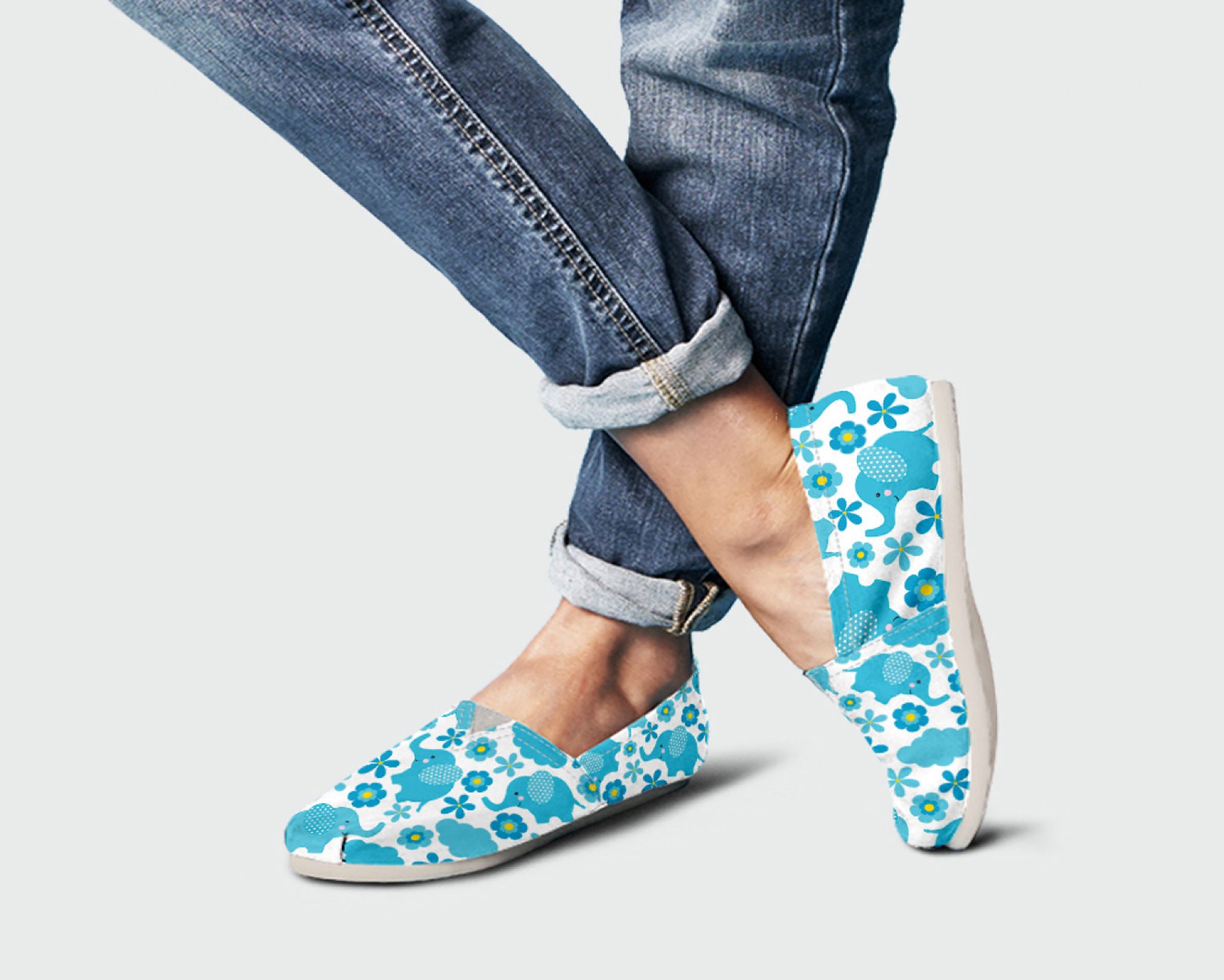 Slip-On Elephant Shoes | Custom Canvas Sneakers For Kids & Adults