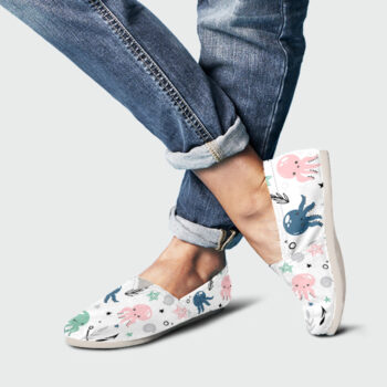 Colorful Octopus Shoes | Custom Canvas Sneakers For Kids & Adults