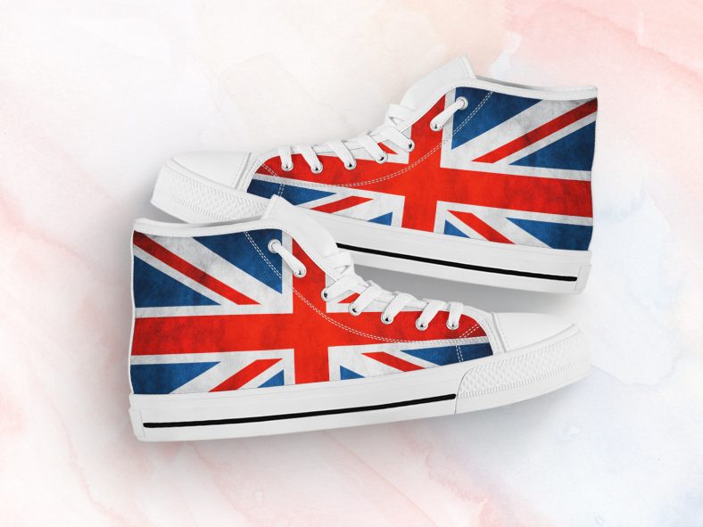 UK Flag Shoes | Custom Canvas Sneakers For Kids & Adults
