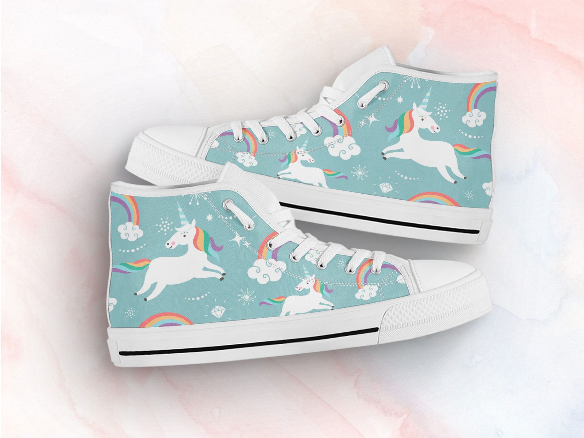 Cute Unicorn Shoes | Custom Canvas Sneakers For Kids & Adults