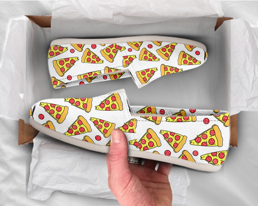 Custom Pizza Shoes | Custom Canvas Sneakers For Kids & Adults